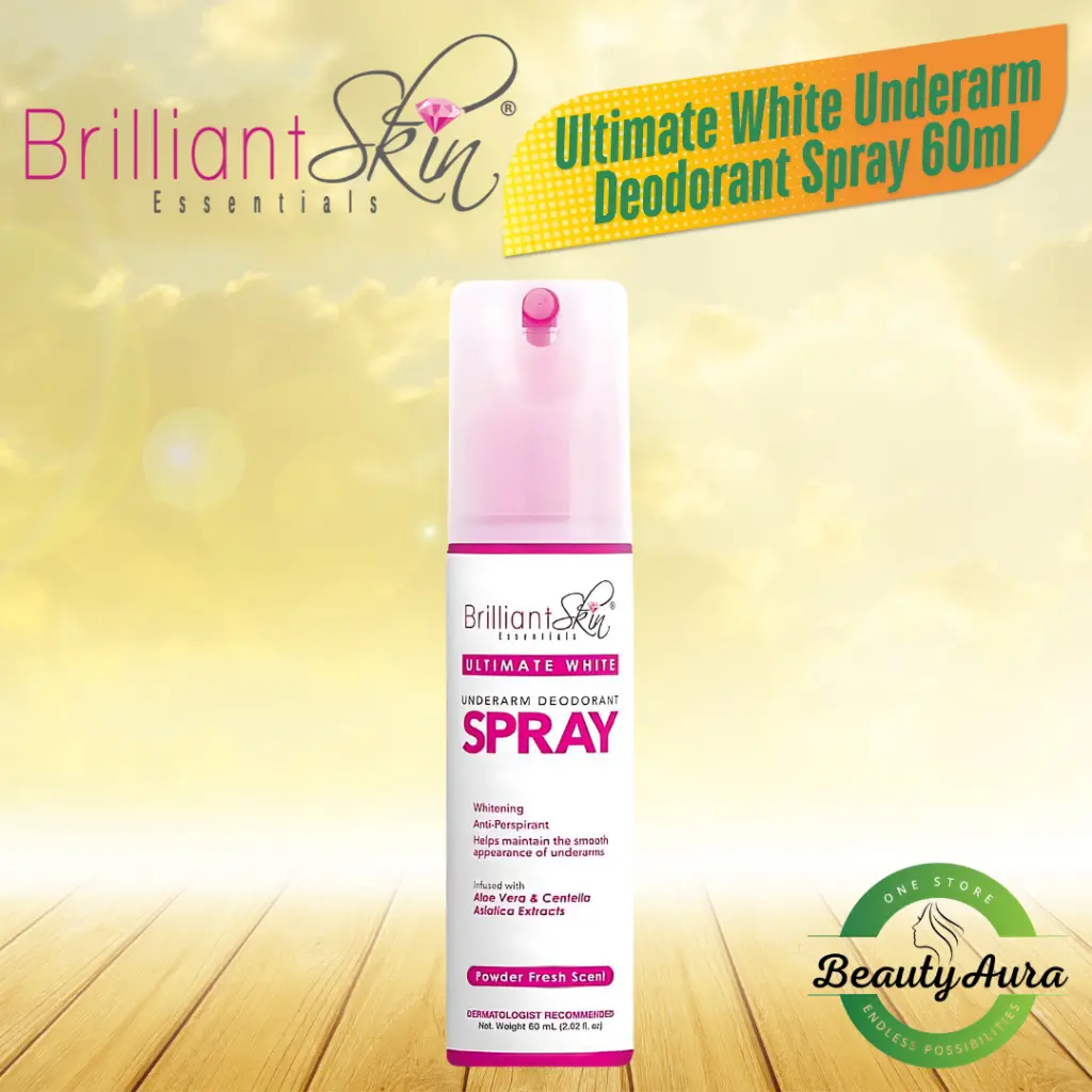 Brilliant Skin Ultimate White Underarm Deodorant Spray | Powder Fresh ...