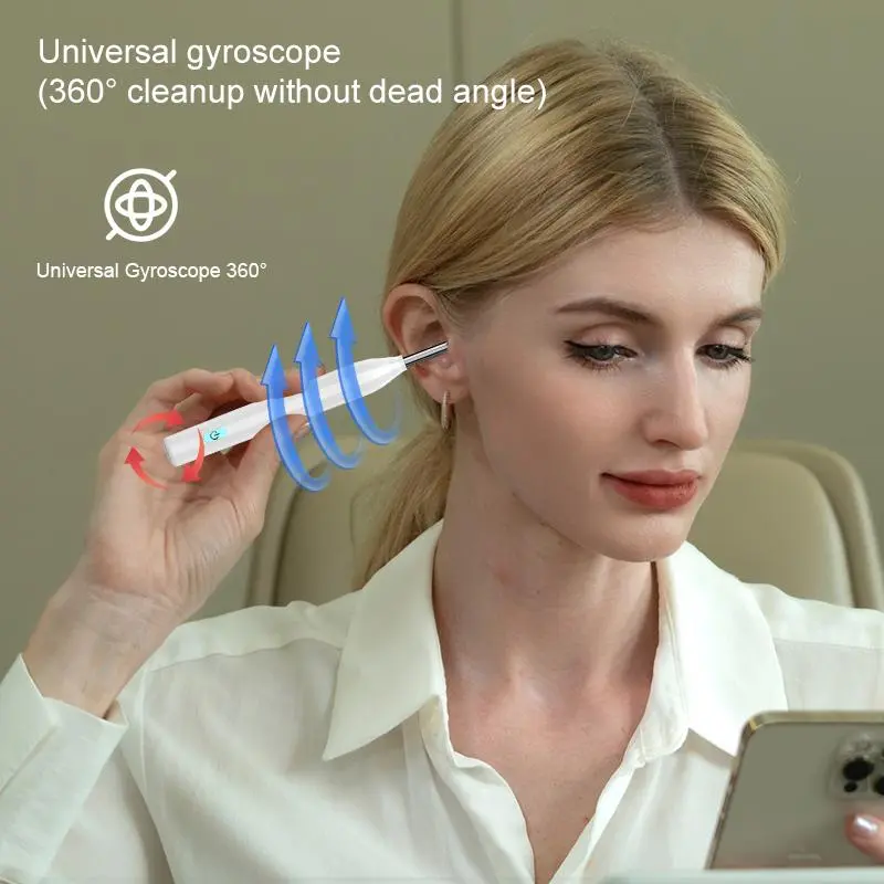 Spring Visual Ear Wax Removal Tool, 8pcs/set High-definition Wireless ...