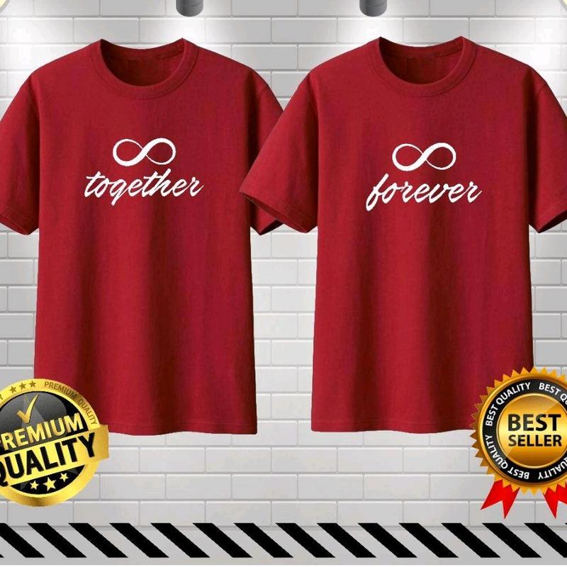 Couple T-shirt Together Forever infinity shirt tees Womenswear - TikTok ...
