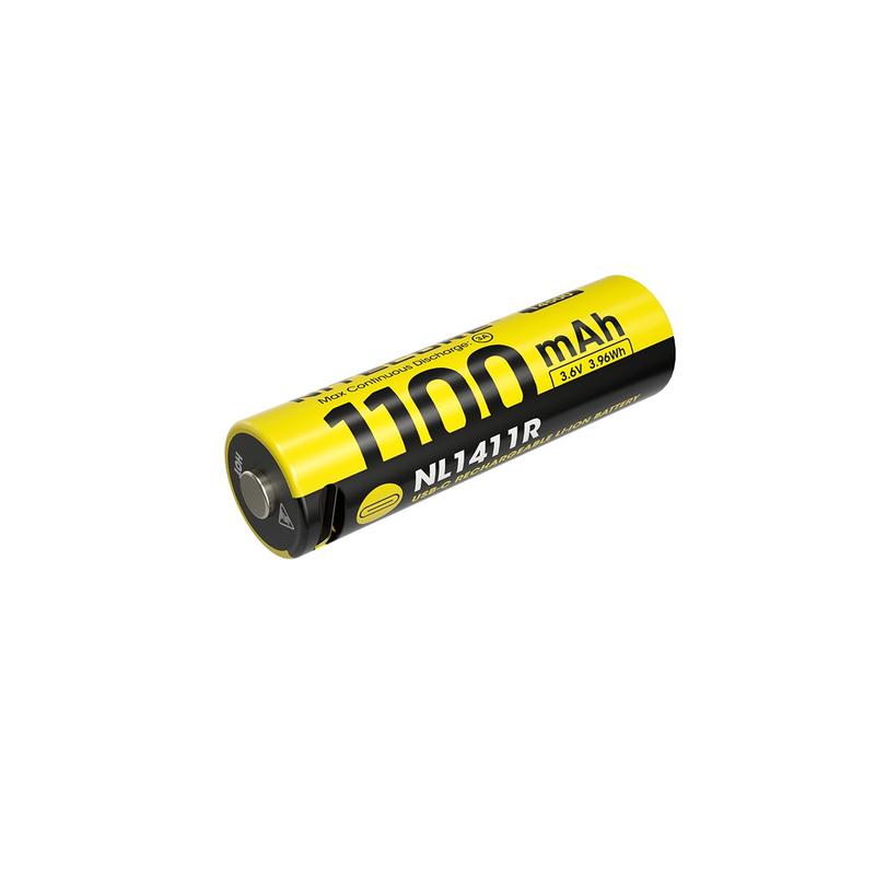 Nitecore 14500 NL1411R 1100mAh 3.6V USB-C Rechargeable Li-io - TikTok ...