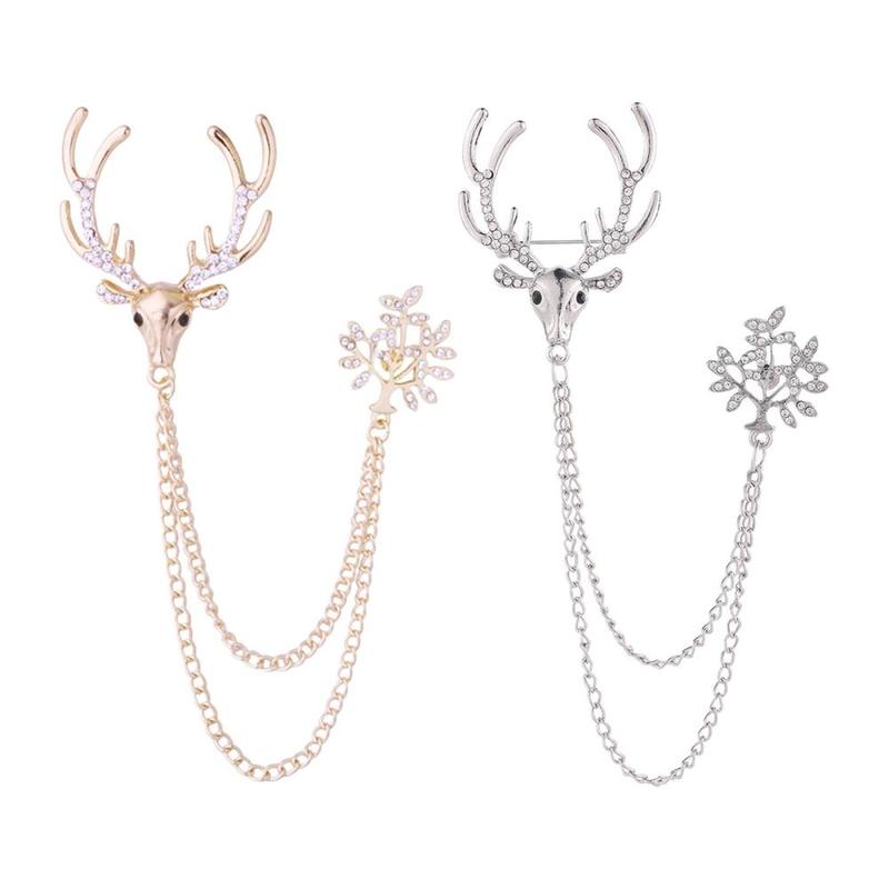 Christmas Reindeer Brooch Pin Anniversary Rhinestone Deer Pi - TikTok ...