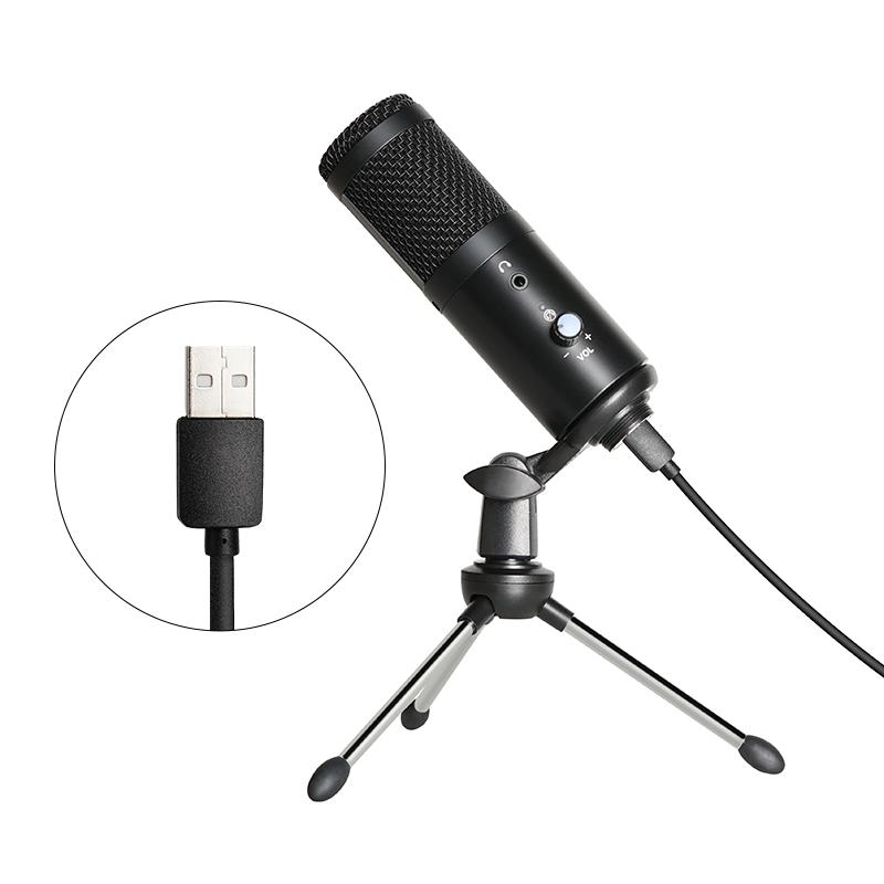 【24-hour shipping+free shipping+COD】USB computer condenser microphone ...