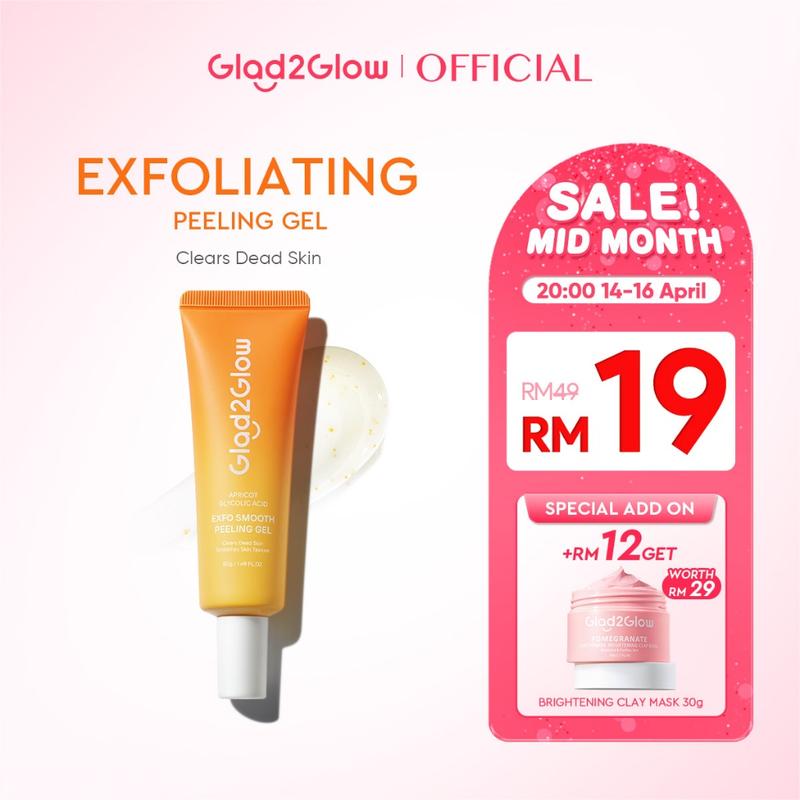 Glad2Glow peeling gel Apricot Glycolic acid face scrub muka Acid ...
