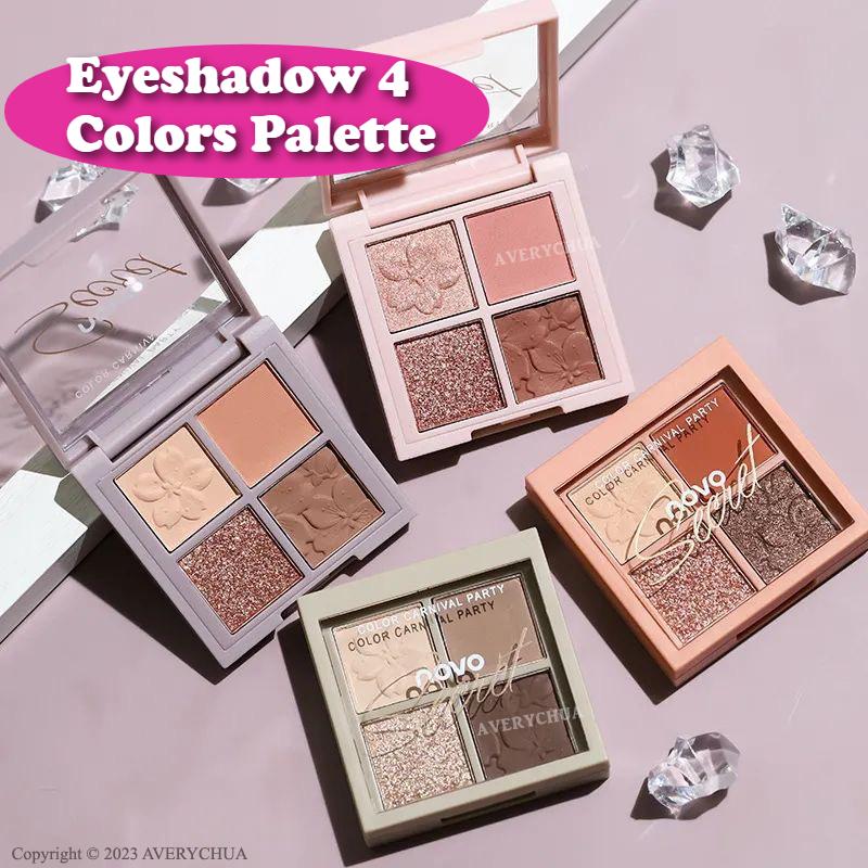 NOVO Eyeshadow Palette 4 Colors ins Highlight Blush Contour Matte ...