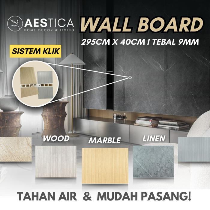 Promo PVC Wall Board Papan Panel Dinding Kayu Marmer Granite 3M ...