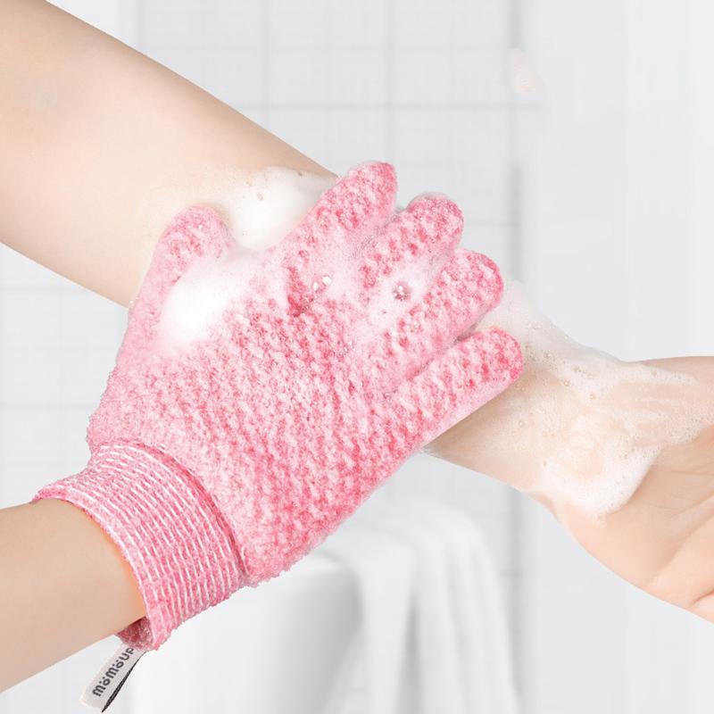 Thickened Bath Gloves Five-finger Bath Towel Scrub Bath Exfoliating ...