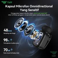 Promo TNW X23C Wireless Lavalier Microphone Mini Clip On Mic AI Noise ...