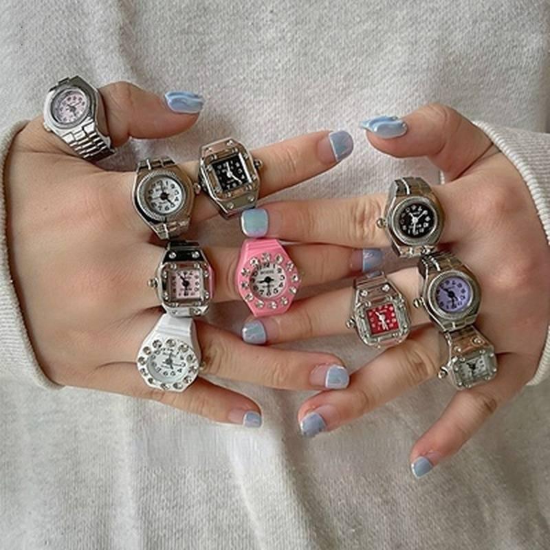 Couple's Mini Bracelet Watch Ring, Unisex Design - TikTok Shop Singapore