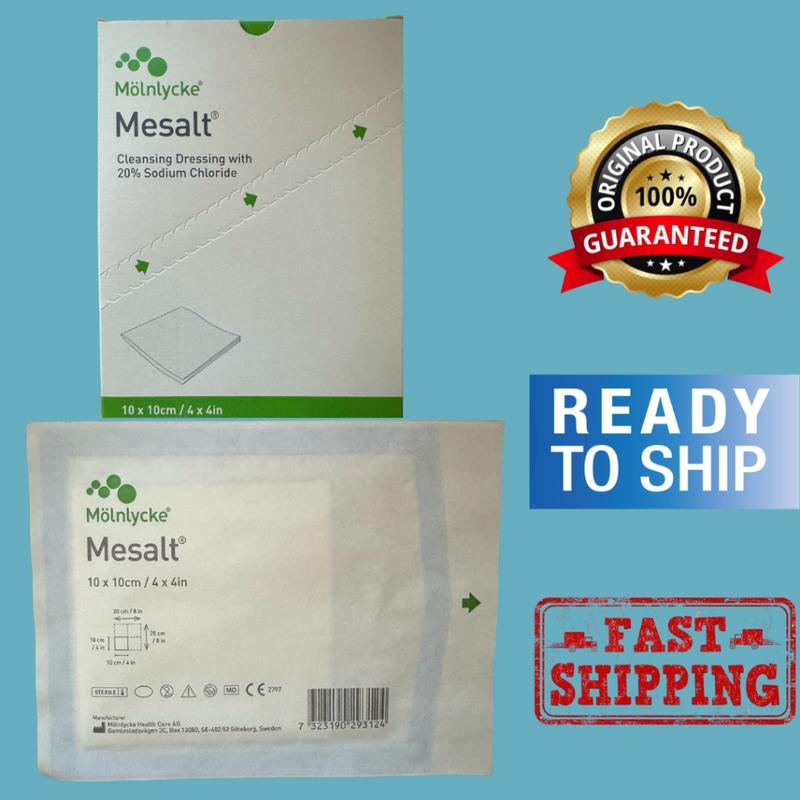 Mesalt 10x10cm (PER PC) Cleansing Dressing with 20% Sodium Chloride ...