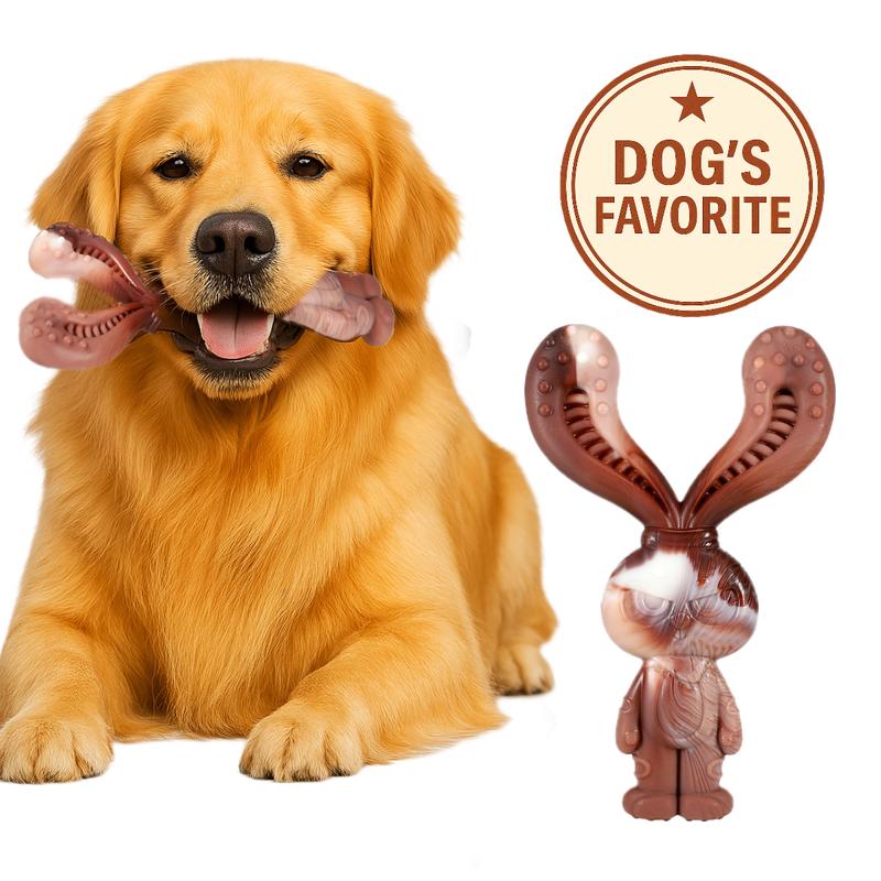 Durable Rabbit Shaped Dog Chew Toy, Latest Beef Flavored Generation ...
