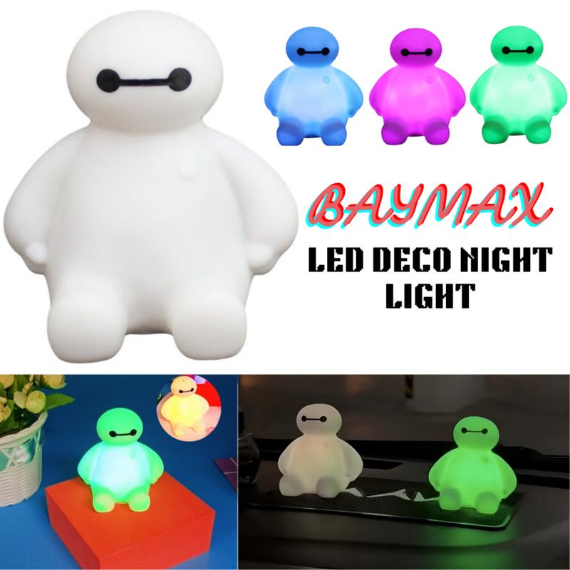 BAYMAX 7 Color LED Night Light Cute Cartoon lamp Bedroom Car - TikTok ...