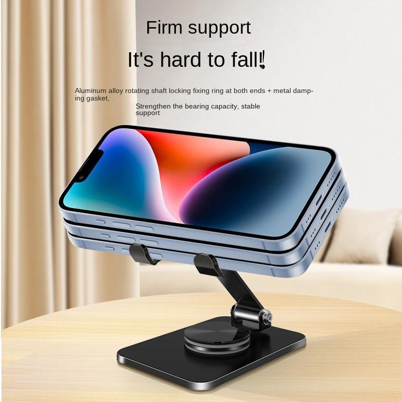 Carbon Steel 360-Degree Rotating Phone Stand Desktop Metal Portable ...