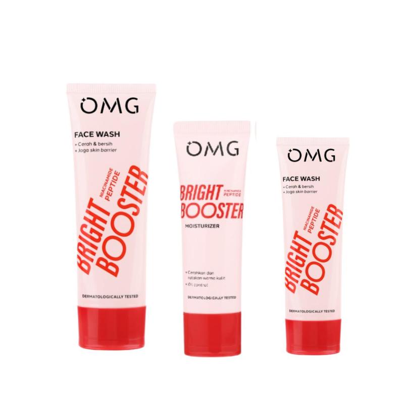 Grosir OMG Oh My Glow peach series / facewash toner glow cream - Shop ...