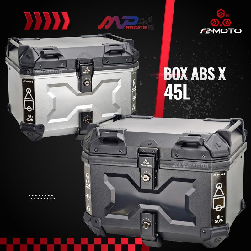 F2 Moto Top Box 45L 3x "X" ABS Box Motosikal - TikTok Shop Malaysia