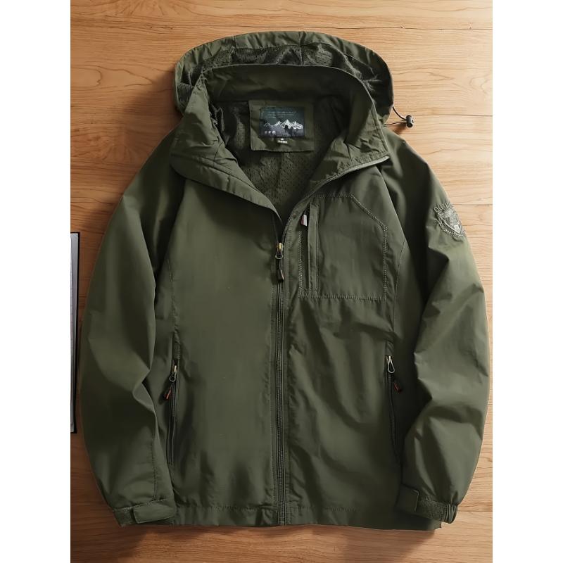 Comfortable Softshell Multi-Pocket Hooded Jacket - Men's Hiking ...