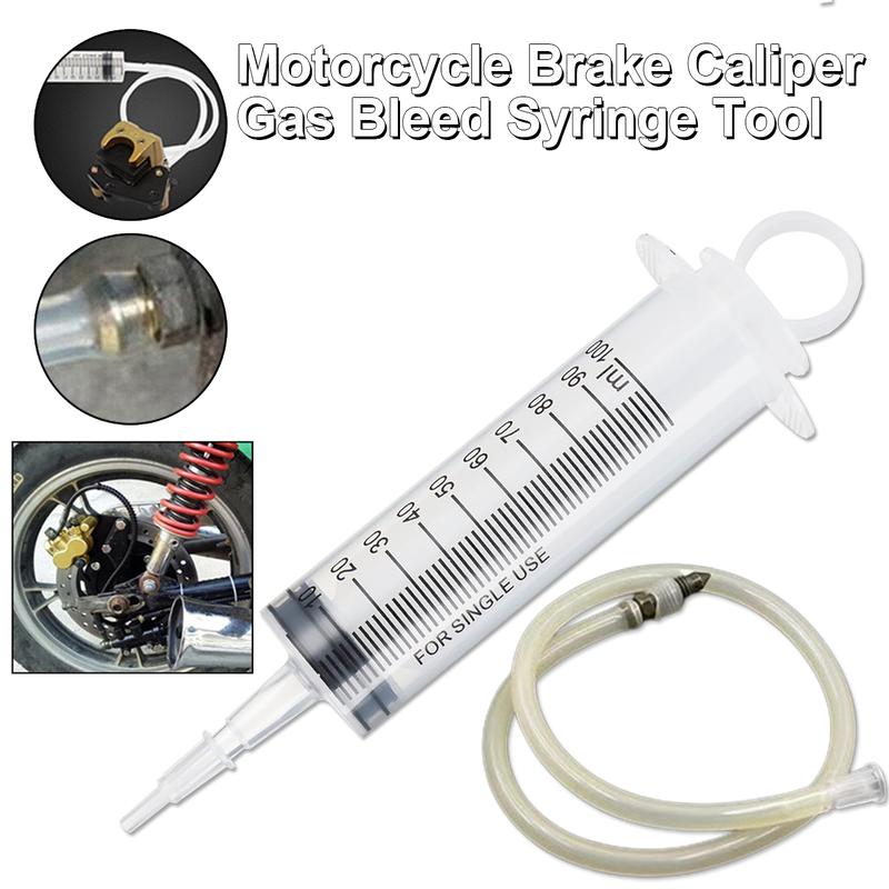Universal Motorcycle Bleed Kit Brake Caliper Gas Bleeder Syringe ...