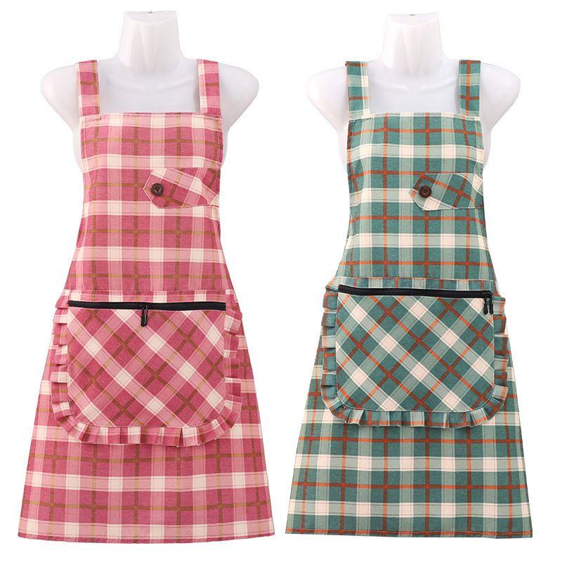 Apron Kapas, Ketibaan Baru, Bernafas, Tahan Noda, Fesyen Wanita, Sesuai ...