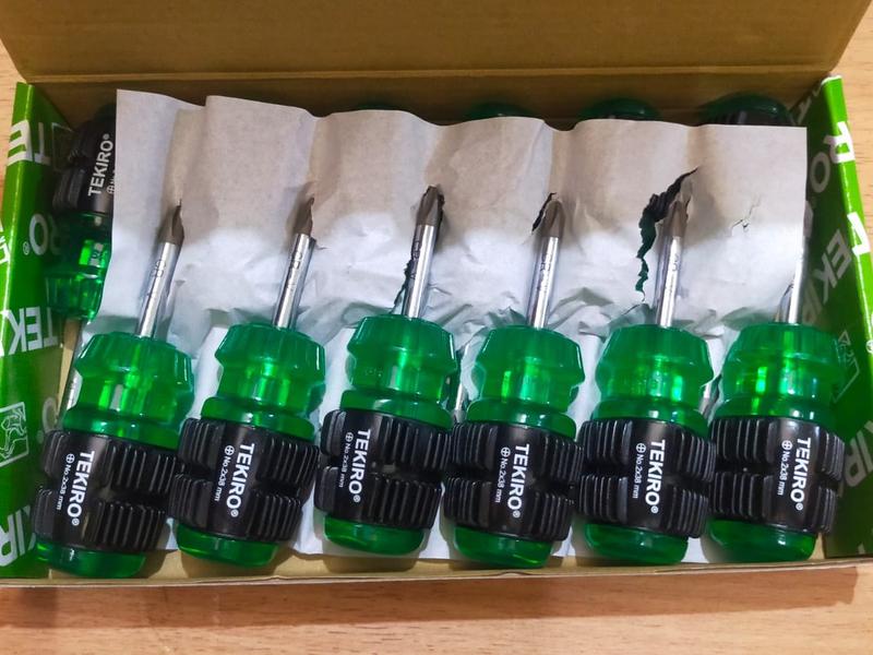 Obeng Gagang Karet Hijau (+) & Obeng Gagang Plastik (+/-) & Obeng ...