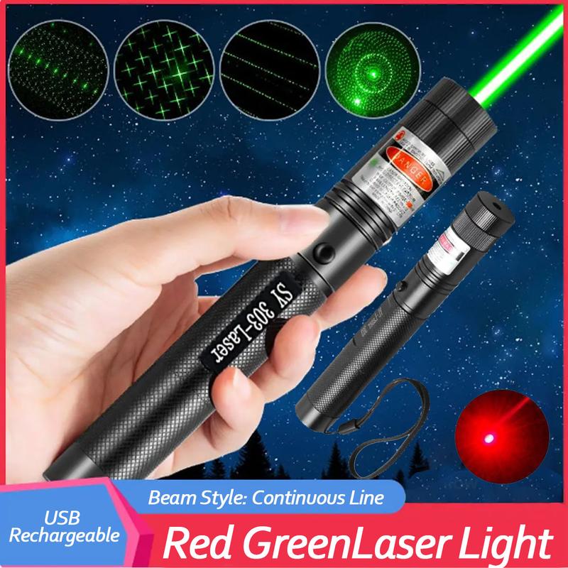 USB Rechargeable Laser Light Laser Pointer Laser Pen Adjustable ...
