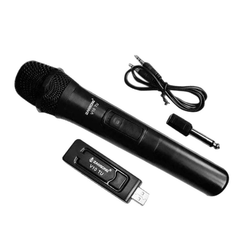 VHF USB 3.5mm Wireless Microphone Handheld Mic with 80M Receiver ...