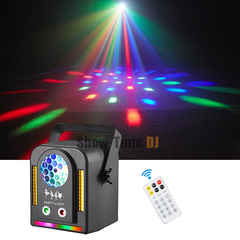 Mini DJ Lights RGB Led Beam Flow Warm Flash Red Green Laser Flower ...