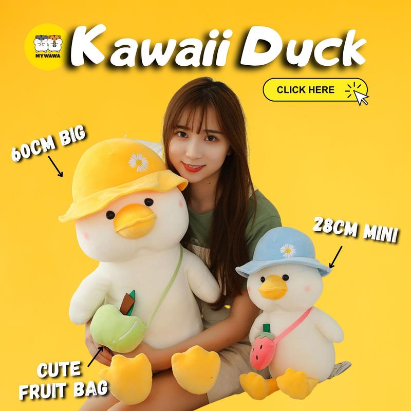 Kawaii Duck Baby Toys Cute Soft Duck fluffy stuffed plushies - TikTok ...