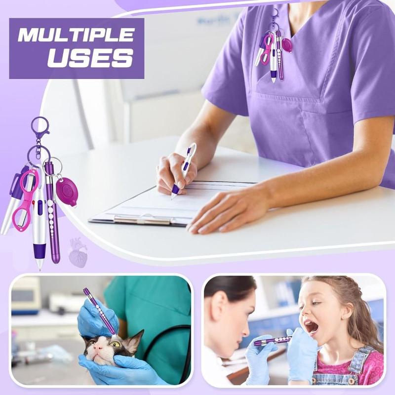 convenient Portable Retractable Ball Pen Set Multifuction Multicolor 6 ...