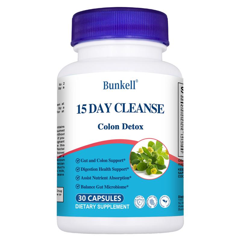 Bunkell 15 Day Cleanse Health Supplement, Support Digestion Health ...