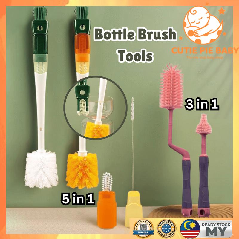 5 IN 1 Bottle Brush Cleaning Brush Tools Berus Pelbagai Fungsi Berus ...