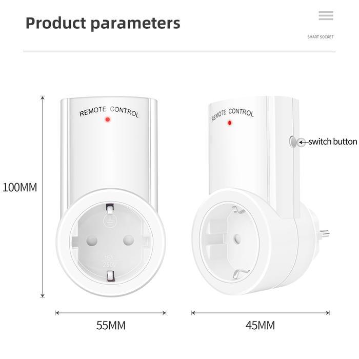 Stop Kontak Switch ON OFF Remote Control Colokan Listrik Remot Steker ...