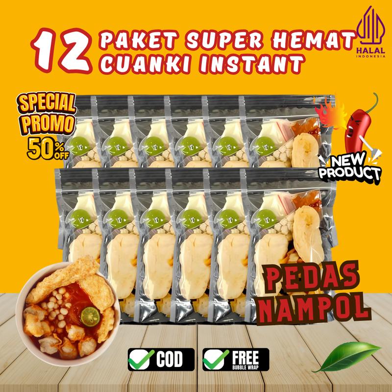 CUANKI INSTAN ISI 12 BUNGKUS PAKET USAHA Kuah Makanan Seblak Cuangki ...