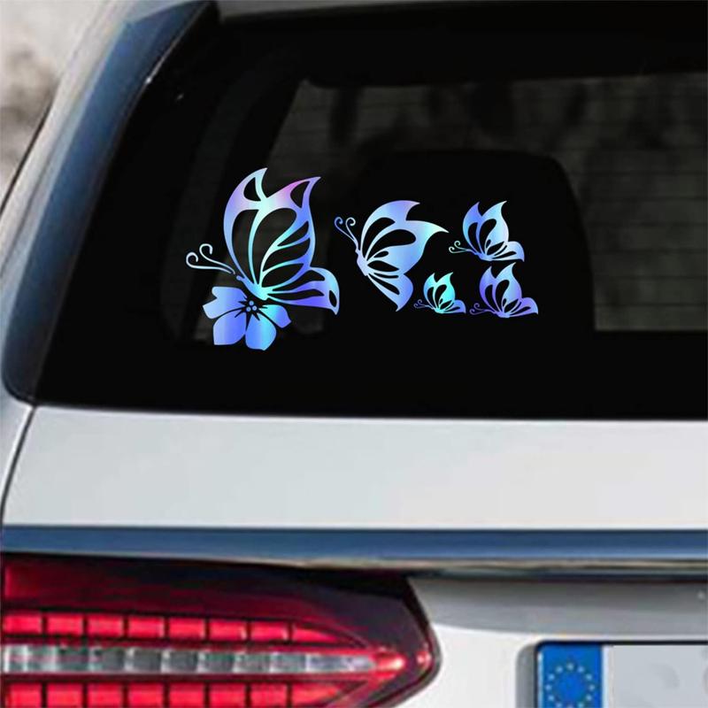 5Pcs Butterfly Car Decal Set, Waterproof Vinyl Butterflies Sticker for ...