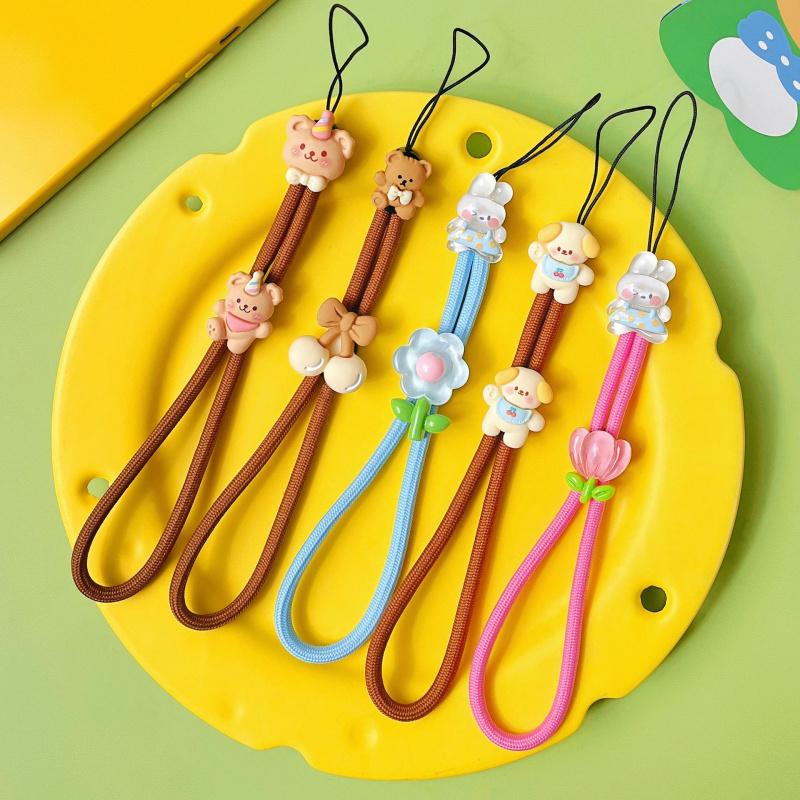 Cute Panda lanyard Multi-functional wrist strap Adjustable rope ...