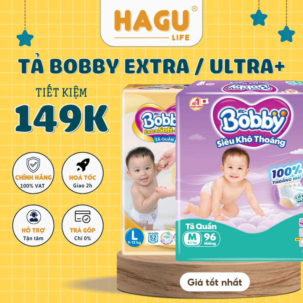 Tã quần cao cấp BOBBY EXTRA SOFT DRY \ BOBBY ULTRA+ siêu mềm M60\L52 ...