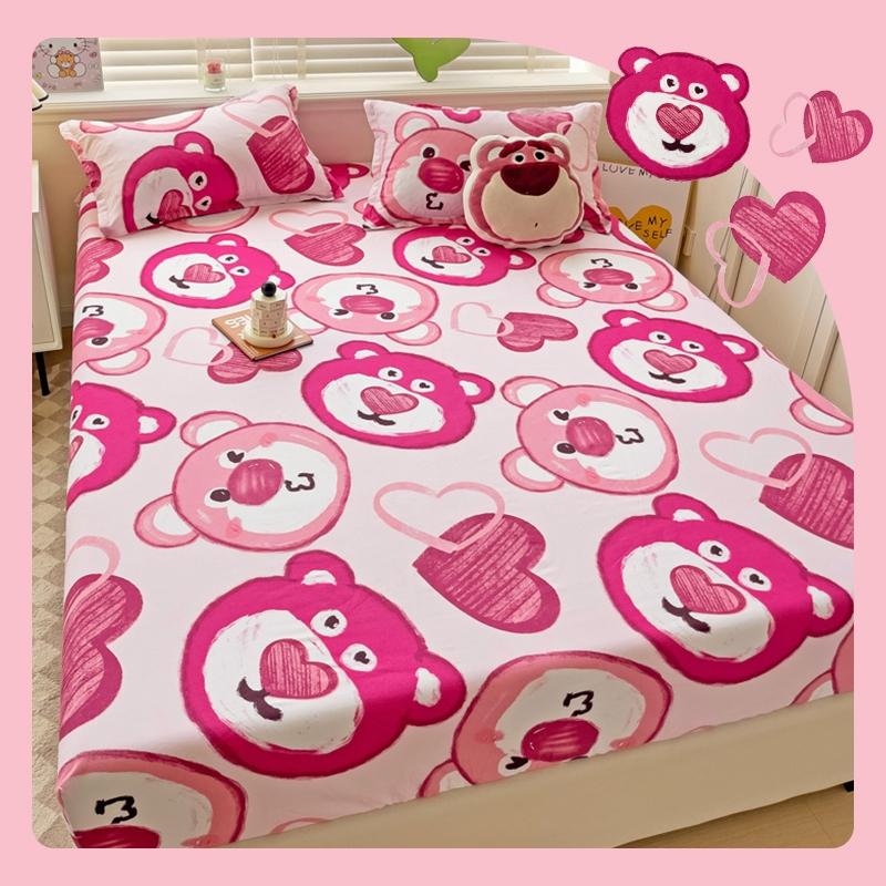 DANSUNREVE Fitted Sheet Cartoon Pattern Bedsheet Twin Queen King ...