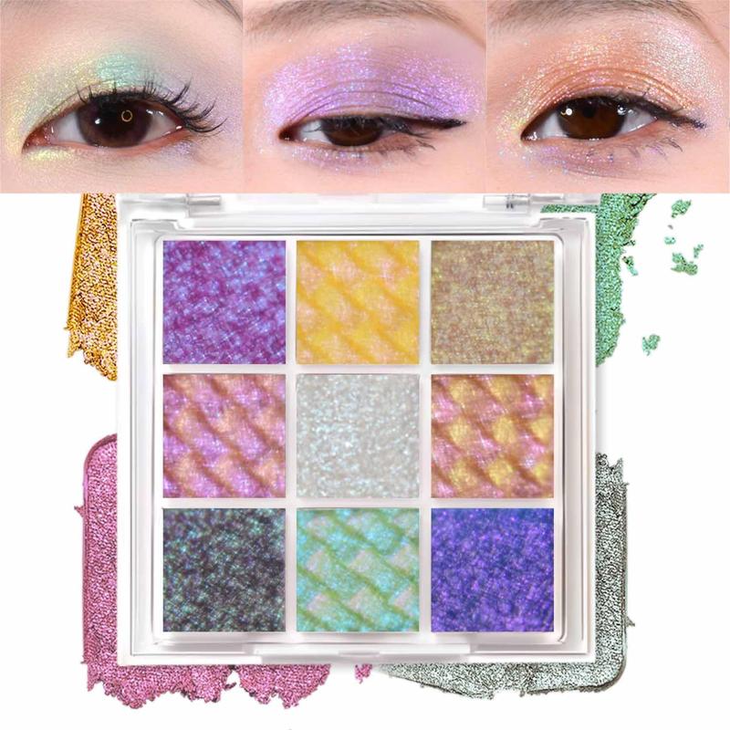 Multichrome Eyeshadow Palette,9 Color Change Glitter Chameleon - TikTok ...