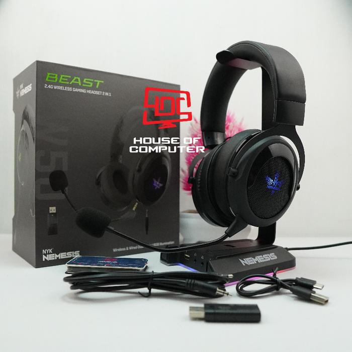 Jual HEADSET GAMING NYK NEMESIS BEAST W50 WIRELESS + KABEL 2 MODE RGB ...