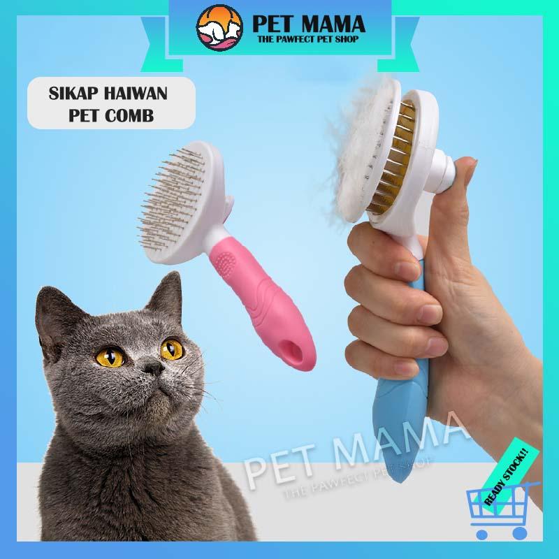 PETMAMA One-click Hair Removal Pet Comb Sikat Kutu Kucing Haiwan ...