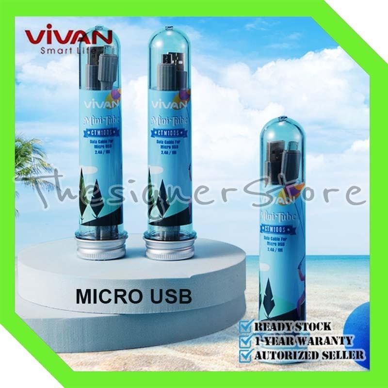 VIVAN CTM100S Kabel Data Micro USB Fast Charging 2.4A Mini Tube - Shop ...