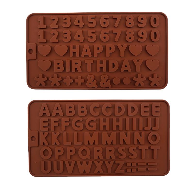 Acuan Coklat Silikon, Abjad Rusia 3D, Dulang Alat Menghias Kek ...