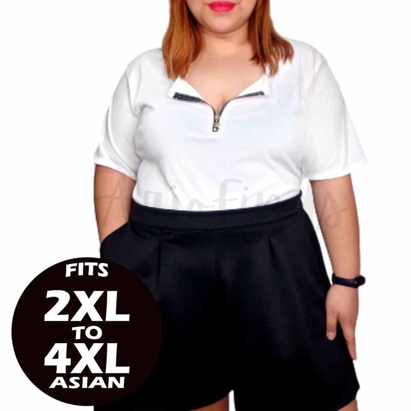 Plus Size Zipper Full Length Blouse fits 2XL-4XL - TikTok Shop Philippines