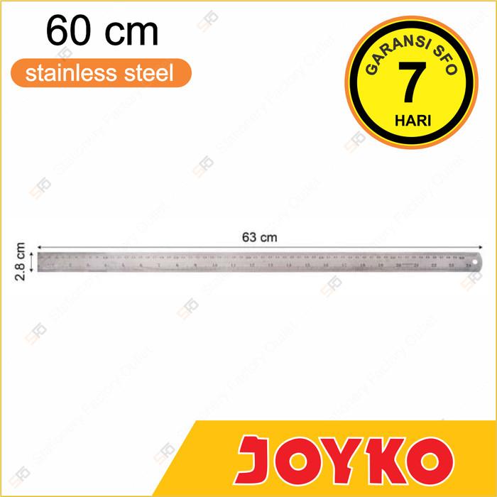 Penggaris Besi Joyko 60cm - RL-ST60 - Stainless Steel Ruler 60 cm ...