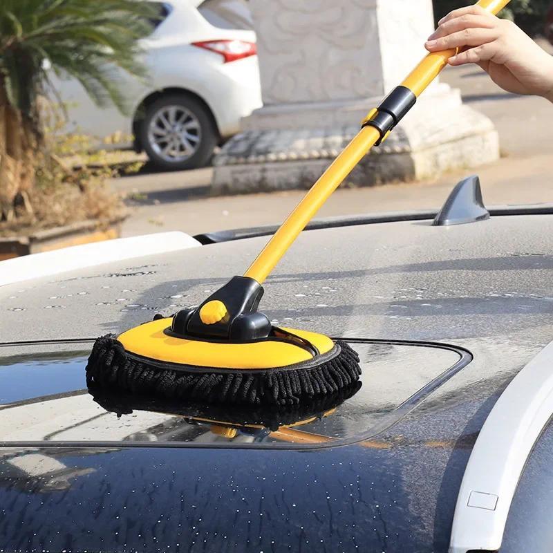 Car Cleaning Wash Brush Mop Kit Wash Brush Chenille Microfiber ...