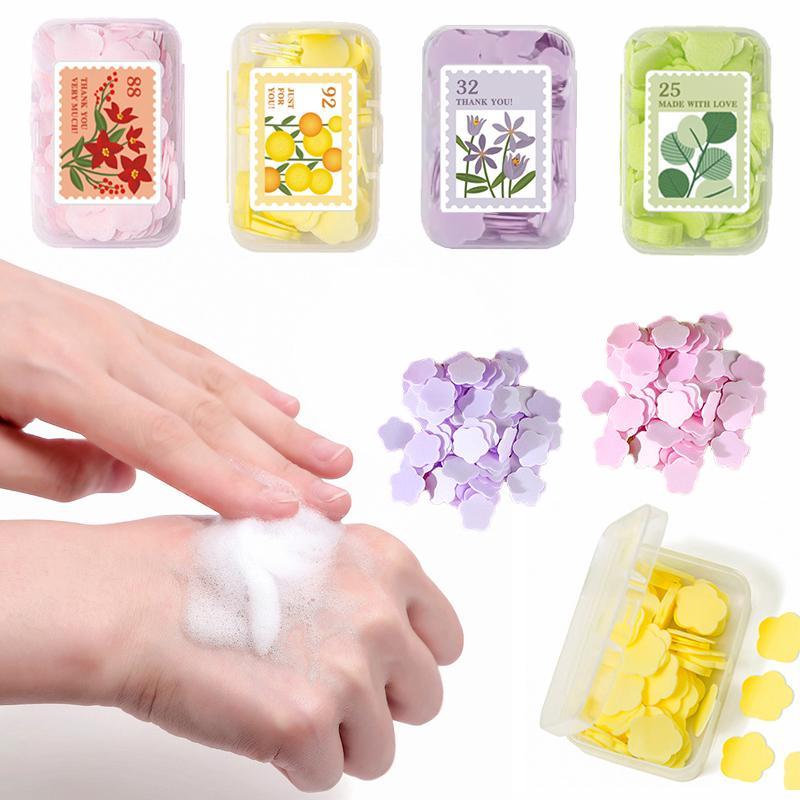 Disposable Soap Tablet, 4 Boxes Portable Hand Washing Soap Tablet ...