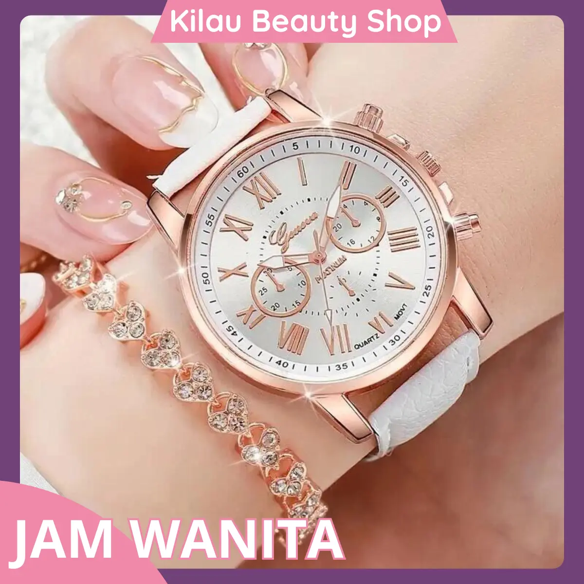 Kilaubs Jam Tangan Wanita Ganeva LUXURIOUS Jam Tangan Kulit Wanita ...