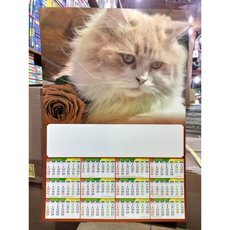 POSTER KALENDER DINDING 2026 MOTIF KUCING LS - Shop | Tokopedia