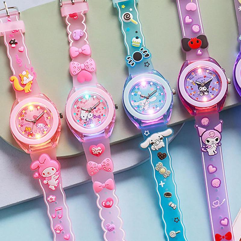 Children's Luminous 3D Cartoon Watch Colorful Flash Luminous - TikTok ...