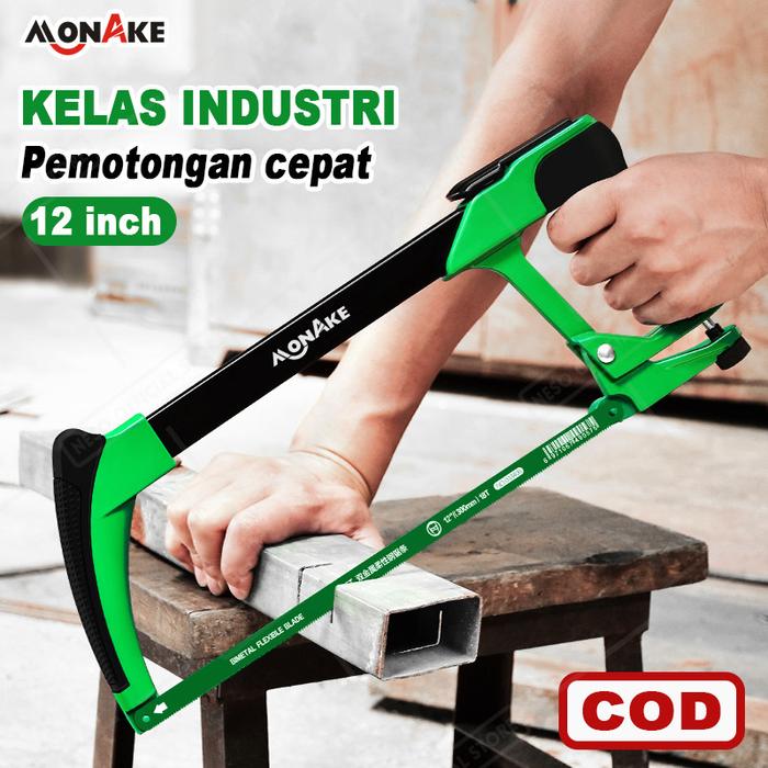 Promo Monake German Rangka gergaji besi 12" 300mm Hacksaw Frame stang ...