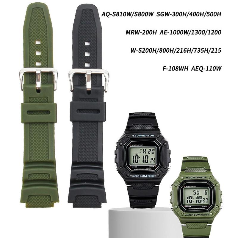Tali Jam Tangan Khusus Getah, 18mm, Untuk Casio AQ S810W, SG - TikTok ...