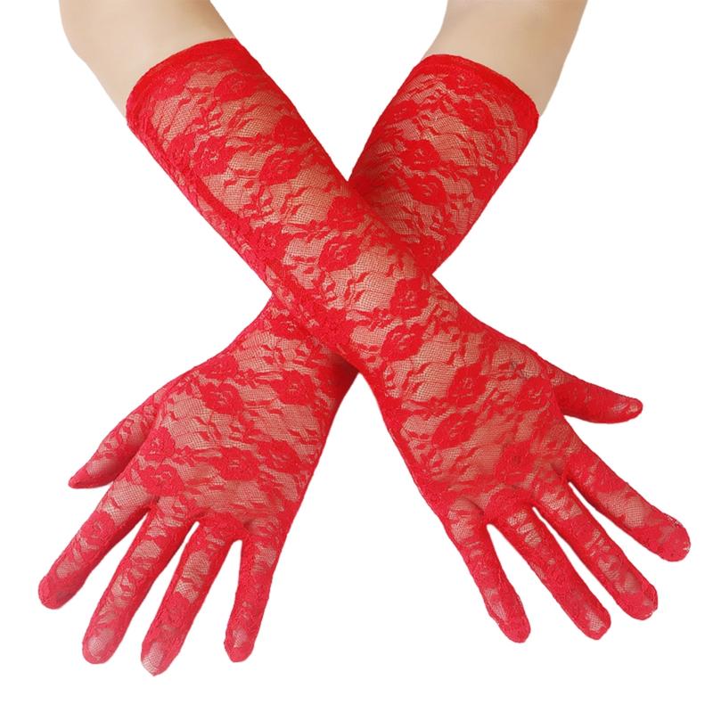 Lady Evening Dinner Gloves Elegant Full Finger Gloves 1920s Women ...